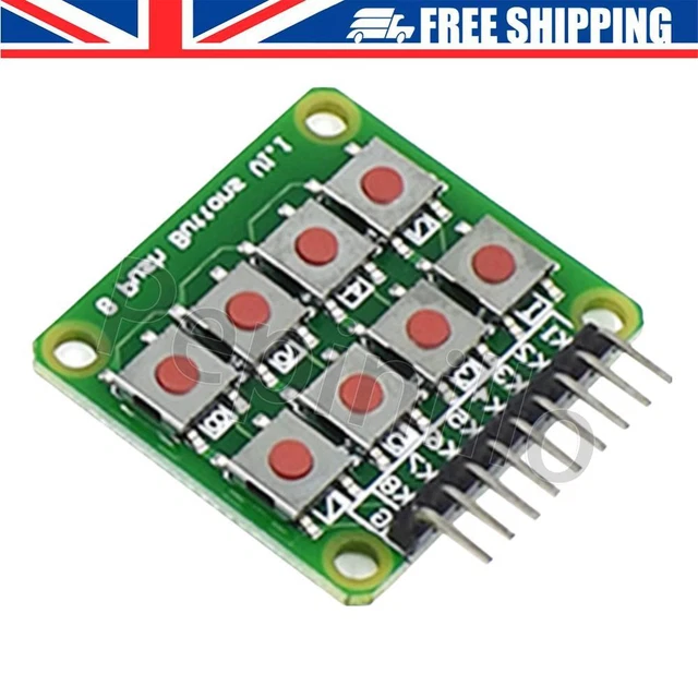 _ 2X4 KEYPAD 4x2 Keypad 8 Push Buttons Keyboard Button Module for Arduino AVR PI £5.29 - PicClick UK