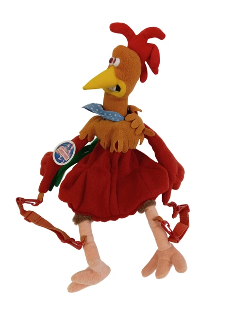 CHICKEN RUN ROCKY Backpack Bag Large Plush 1999 Dreamworks Aardman ...