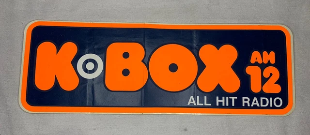 VINTAGE BUMPER STICKER 1980’s KBOX AM 12 All Hit Radio Station Dallas ...