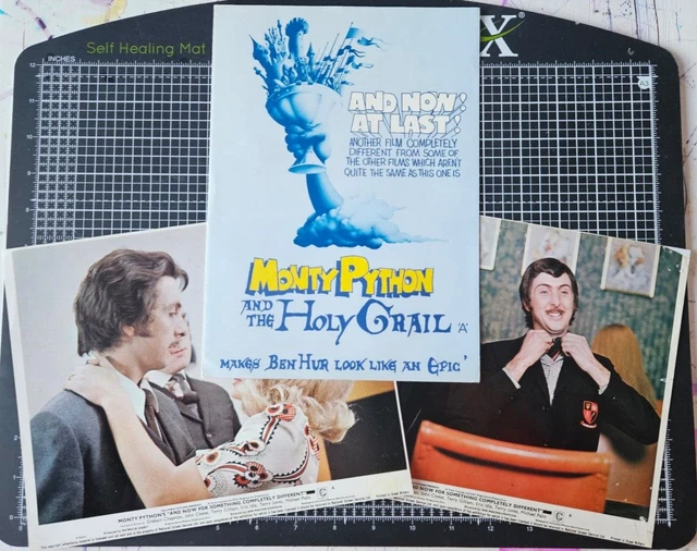 ORIGINAL UK MONTY Python Lobby Cards x2 and Press Book Holy Grail ...