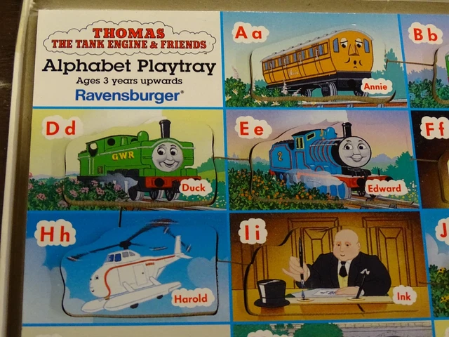 THOMAS THE TANK Engine +Friends Wooden Alphabet Play Tray Jigsaw Puzzle ...