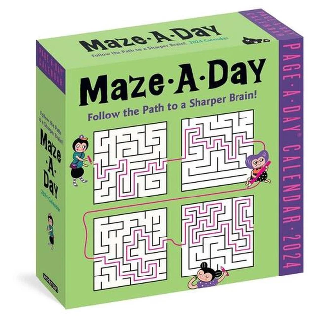 MAZE A DAY PAGE A DAY CALENDAR 2024 Follow The Path To A Sharper Brain maze-a-day-page-a-day-calendar-2024-follow-the-path-to-a-sharper-brain