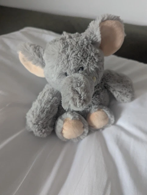INTELEX WARM AND cosy microwavable elephant soft toy plush grey 30cm ...