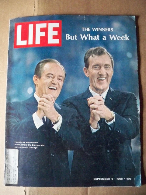 LIFE MAGAZINE SEPTEMBER 6, 1968 - Hubert H. Humphrey and Edmund £10.25 ...