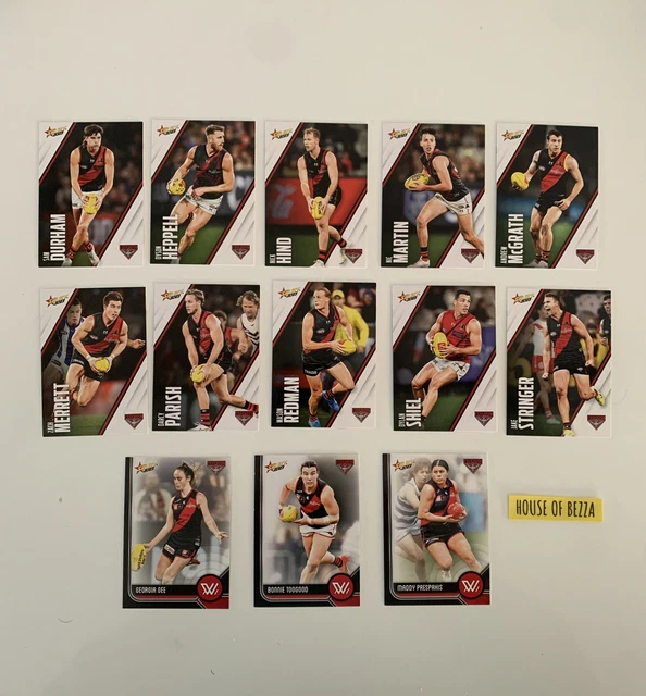 2023 SELECT AFL Footy Stars ESSENDON BOMBERS Team Complete Base Set 13 ...