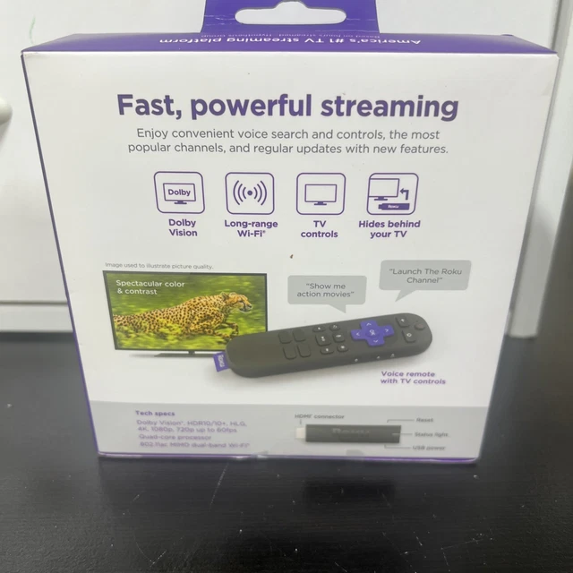 ROKU STREAMING STICK 4K/HDR/Dolby Vision Streaming Device with Roku ...