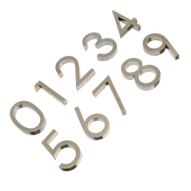10PCS SELF-ADHESIVE DOOR Address Numbers Stickers 0-9 Gate Number ...