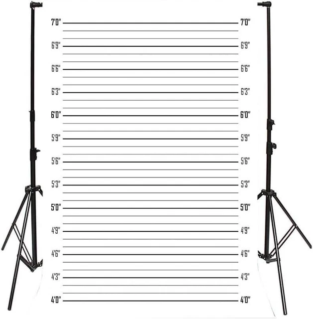 MUGSHOT BACKDROP FOR Photography 5X7FT Police Lineup Height Charts ...