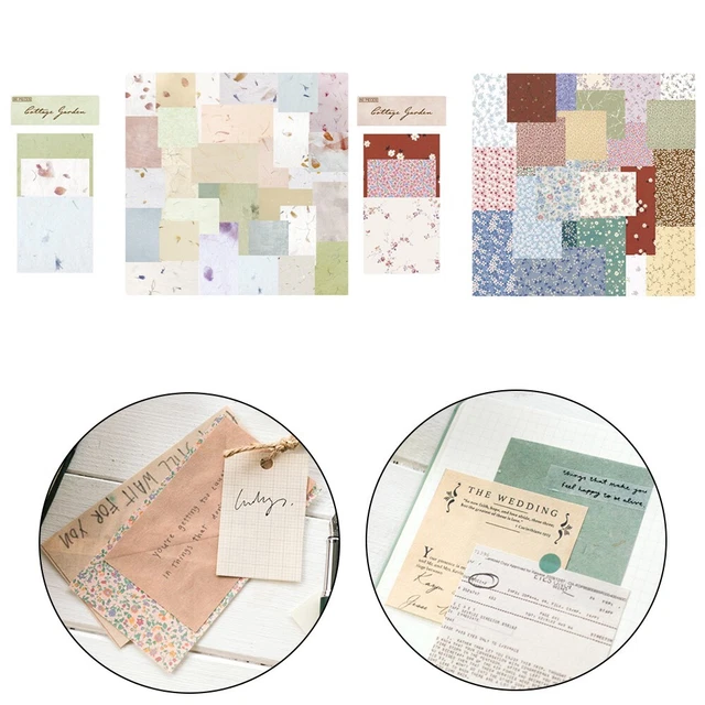 ASSORTED DESIGNS SCRAPBOOKING Paper Set 60 Sheets for Journaling and ...
