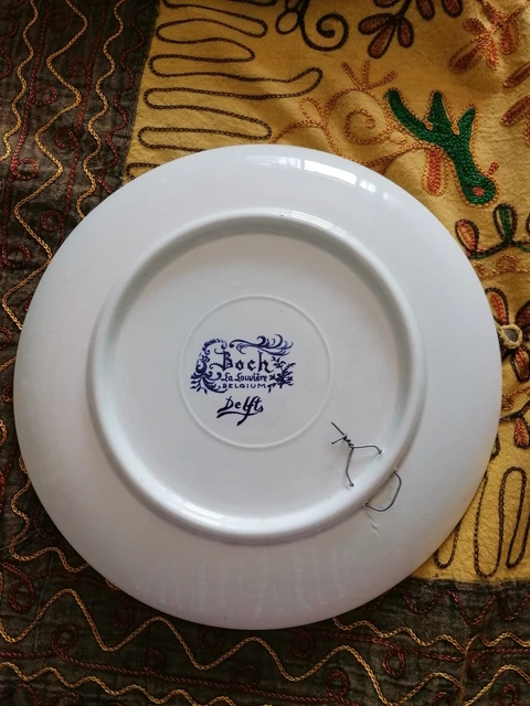 ANCIENNE ASSIETTE BOSCH,LA Louvière,Delft,décor vieille femme EUR 12,00 ...