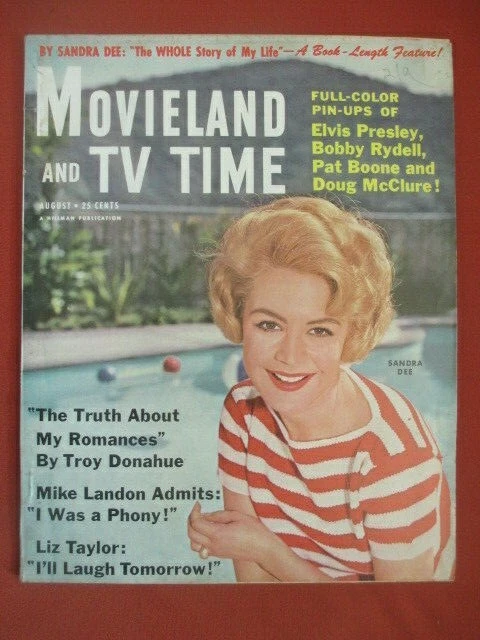 MOVIELAND & TV Time magazine - August 1960, Sandra Dee, Elvis, Gardner ...