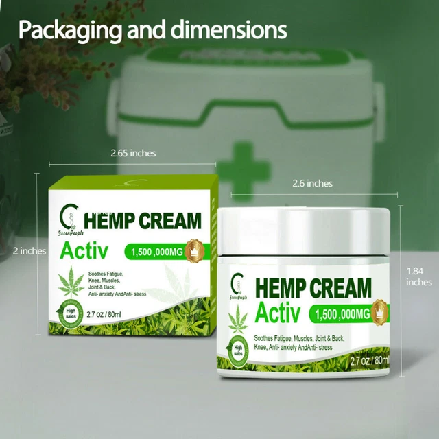 HEMP PAIN RELIEF Cream For Pain Relief Cream-Knees,Back,Joints,Muscle ...