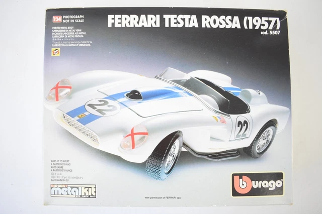 FERRARI TESTA ROSSA (1957) Model Car Kit 1:24 Scale Vintage Burago ...