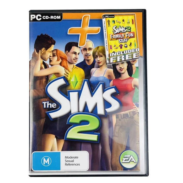 THE SIMS 2 + Sims 2 Family Fun Stuff Expansion Pack 4x Disc PC Game ...