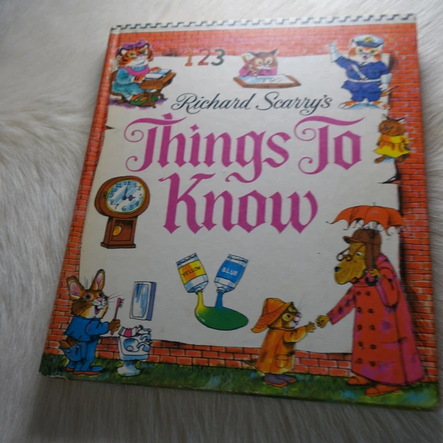 VINTAGE RICHARD SCARRY Look and Learn Library THINGS TO KNOW 1971 A4 ...