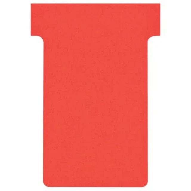 NOBO T-CARDS TAB Top 15 mm W60 x Bottom W48.5 x Full H85 mm Size 2 Red ...