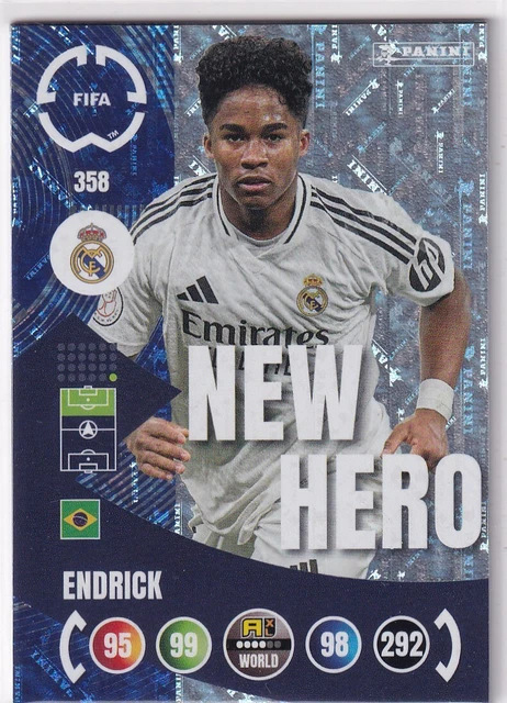 PANINI 2025 FIFA Club World Cup 25 Card Number 358 Endrick Rookie New ...