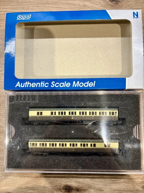 DAPOL 2P-003-003N “B” Set Coach Twin Pack in Great Crest Western with ...