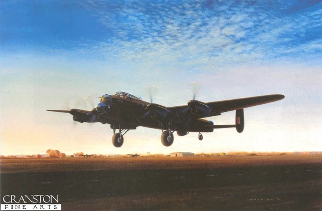 LANCASTER LIFT OFF bomber RAF WW2 aviation military print by Gerald ...