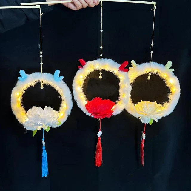 CHINESE DRAGON LUNAR New Year Lantern Decor 2024 DIY Lantern Pendant ...