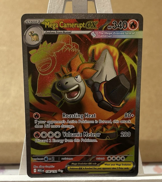 POKEMON TCG - Mega Evolutions - Mega Camerupt EX 156/132 Full Art £6.99 ...