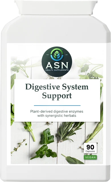 DIGESTIVE SYSTEM SUPPORT 90 Caps, Bloating Relief,Gut Health,Enzyme ...