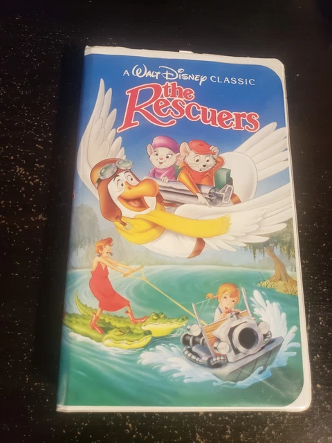 THE RESCUERS VHS, 1992 Walt Disney Classic Clam Shell Black Diamond ...