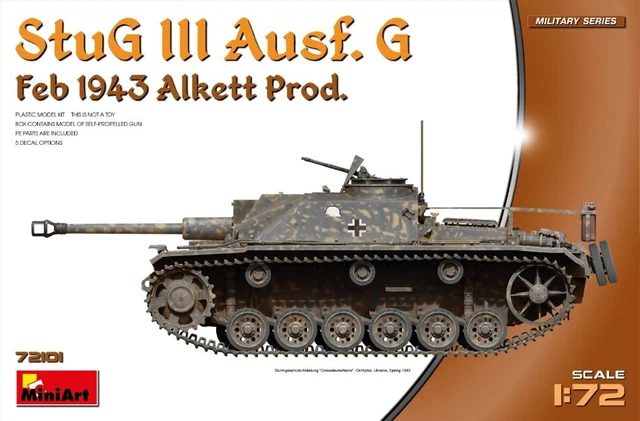 MODELLAUTO MODEL KIT bausatz Panzer Tank Miniart Stug III Ausf.g Feb ...