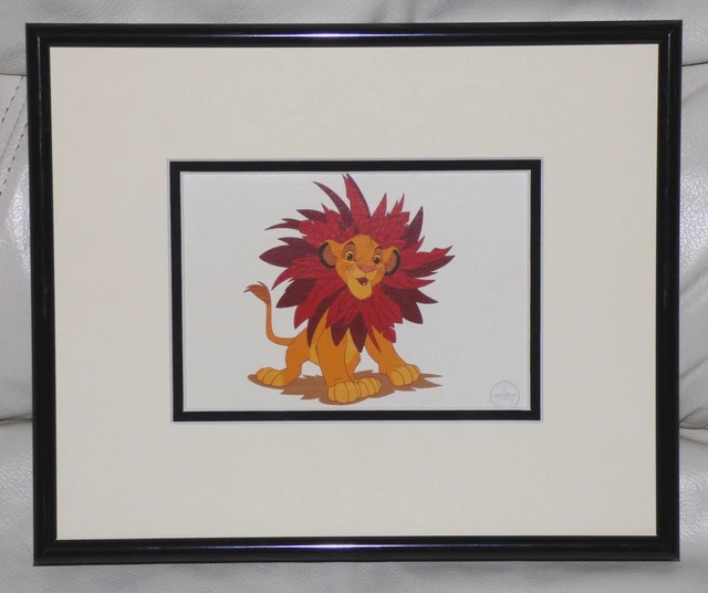 WALT DISNEY THE Lion King Simba Mane Event Framed Sericel Promo Card £ ...