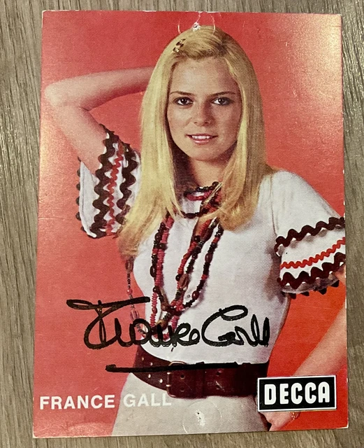 AUTOGRAPHE ORIGINAL SUR carte de France Gall. EUR 40,00 - PicClick FR