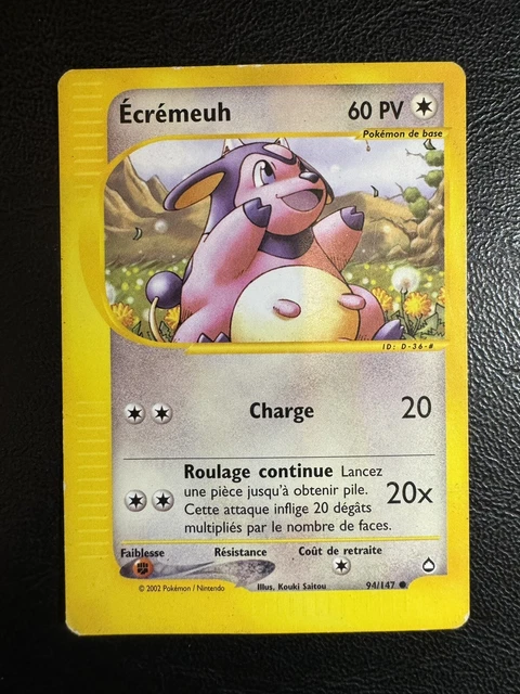 CARTE POKEMON ECREMEUH 94/147 / VF / Aquapolis, très bon état ...