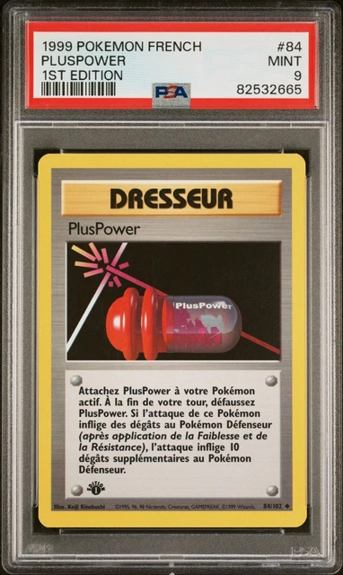 CARTE POKEMON PLUSPOWER 84/102 Set de Base Edition 1 Wizards FR PSA 9 ...