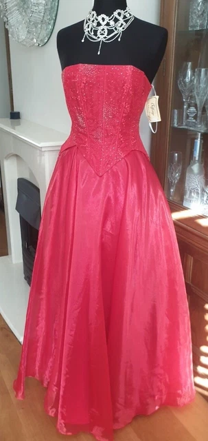 RARE VINTAGE TIFFANY Victoria Red Ballgown Prom Dress Size 10/12 EUR 22 ...