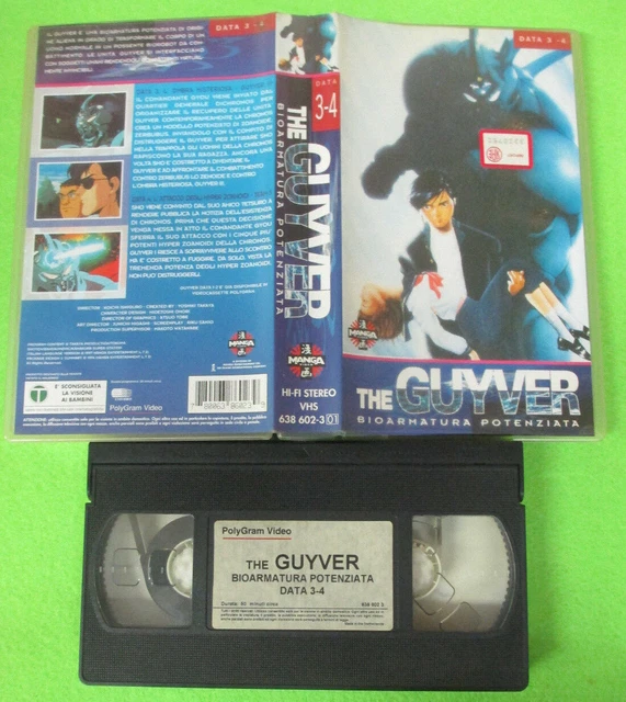 VHS FILM THE GUYVER BIOARMATURA POTENZIATA Data 3-4 animazione MANGA ...