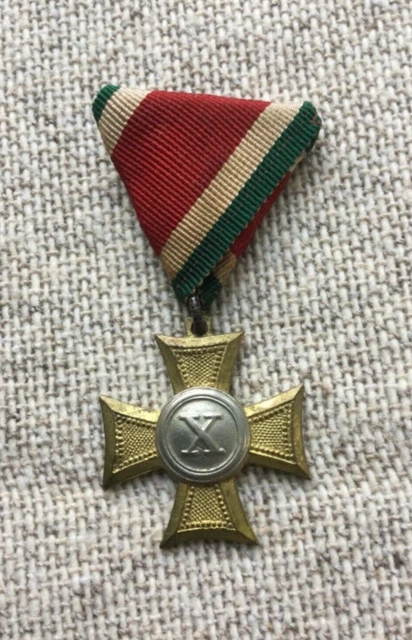 WW2 HUNGARIAN MILITARY Service Cross for soldiers 2nd class- 10 years ...