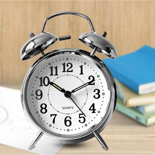 NEW RETRO LOUD Double Bell Mechanical Wound Alarm Clock With Night ...