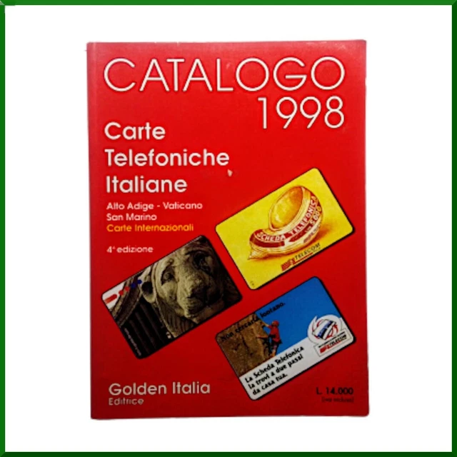 CATALOGO CARTE SCHEDE telefoniche Italiane 1998 collezzionismo telecom vintage EUR 3,90 ...