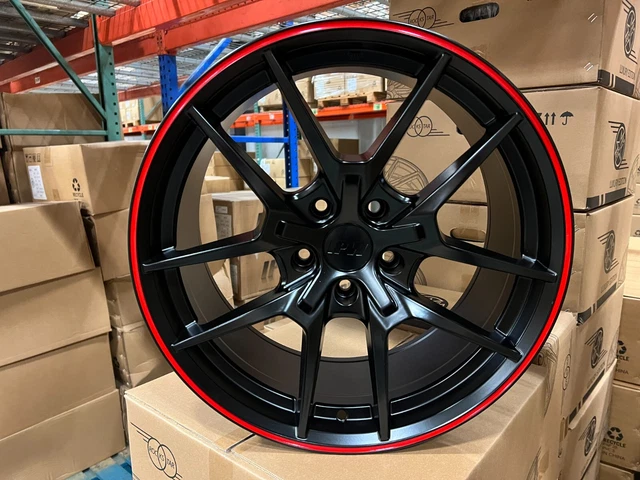 18& FK8 TYPE R Style Satin Black Wheels Rims For Honda Odyssey 5X114 ...