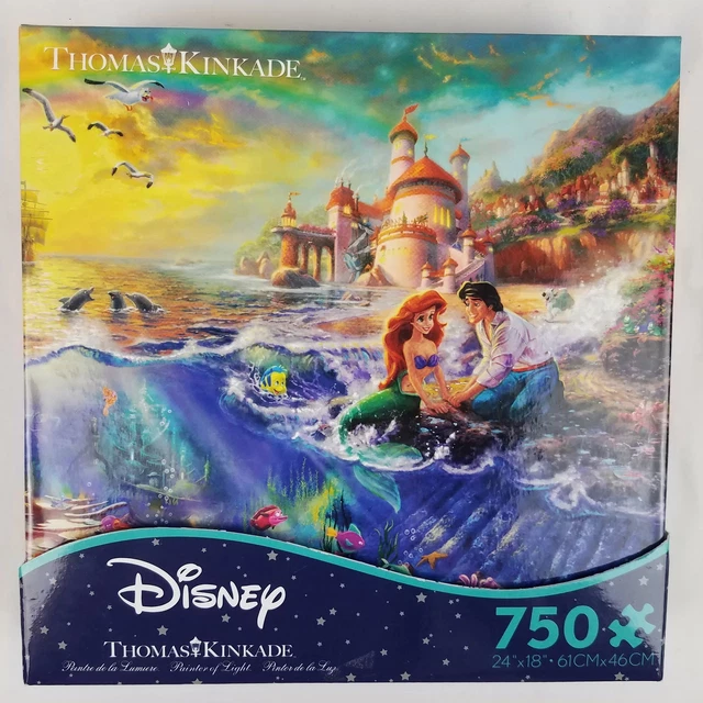 DISNEY THOMAS KINKADE Ceaco The Little Mermaid 750pc Jigsaw Puzzle £14. ...