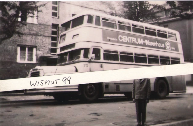 BUS-FOTO DDR OLDTIMER LKW IFA VEB Kraftverkehr KVK Doppelstockbus DO 56 ...