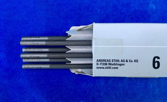 STIHL 6 PAK of 5/32 or 4mm Chainsaw Files # 5605 772 4006 $22.00 ...