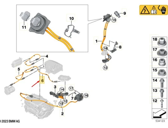 BMW IX1 U11 Bev Hochspannungskabelbaum HVS-CCU 61295A1CA69 NEUE ...
