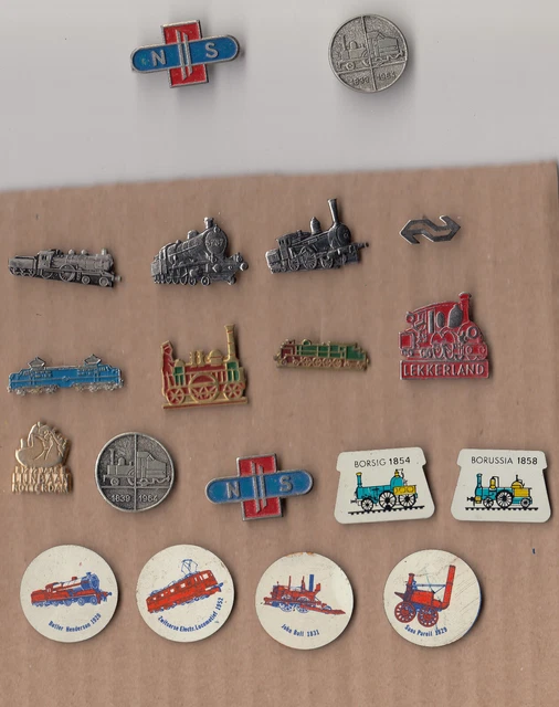 VINTAGE RAILWAY PIN badges 1960s Locomotive Train Tram NS Borsig Butler ...