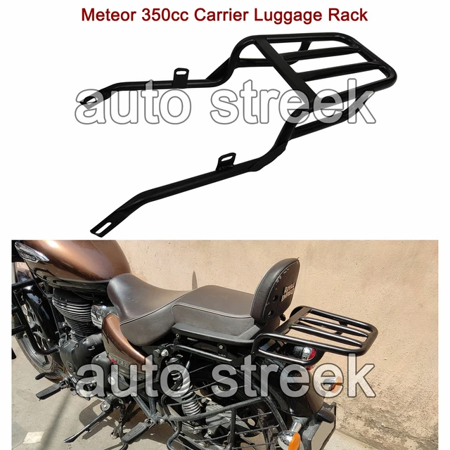 ROYAL ENFIELD METEOR 350 cc rear carrier luggage rack matte black £63. ...