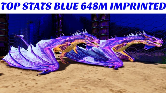 ARK SURVIVAL ASCENDED PvE PC/XBOX/PS5 Blue Fire Wyvern 648m bedruckt ...