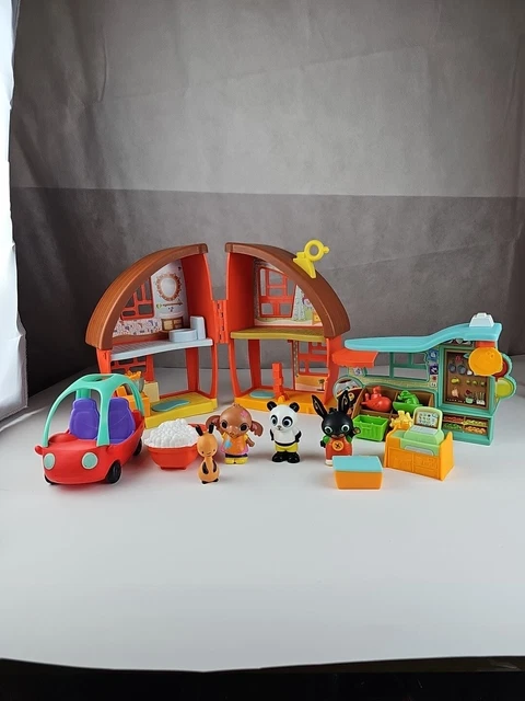 CBEEBIES BING BUNNY House Playset Shop & Figures With Car Toy Bundle £ ...