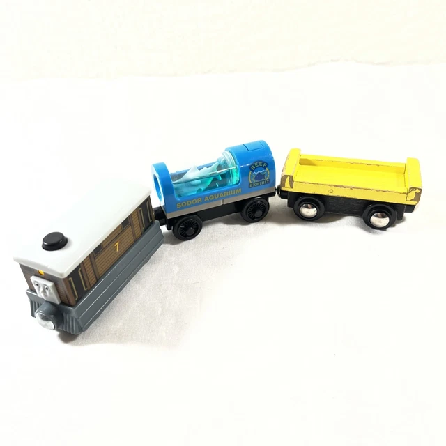 VINTAGE THOMAS & Friends Talking Toby, Shark Car Light Up & Cart TESTED ...