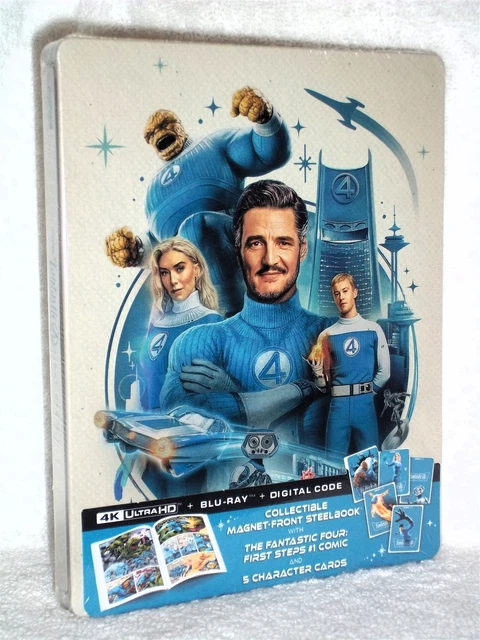 THE FANTASTIC FOUR: First Steps (4K/Blu-ray, 2025, STEELBOOK) NEW ...