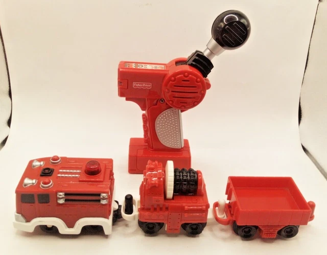 FISHER PRICE GEOTRAX RED FIRE TRUCK RAPID RESCUE FIRE SQUAD RC TRAIN ...