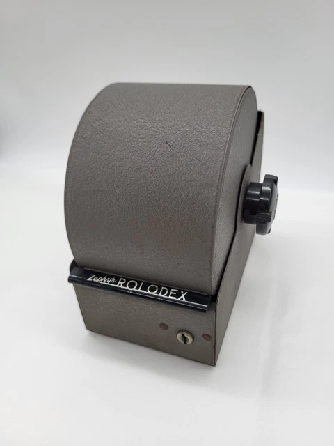 ZEPHYR ROLODEX MODEL 1753 Tabletop Roll Top Office Address Rotary File ...